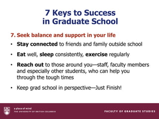 2012 UBC Orientation - Being a successful graduate students | PPT