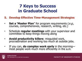 2012 UBC Orientation - Being a successful graduate students | PPT