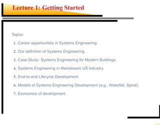 Brief introduction to system engineering approach | PDF