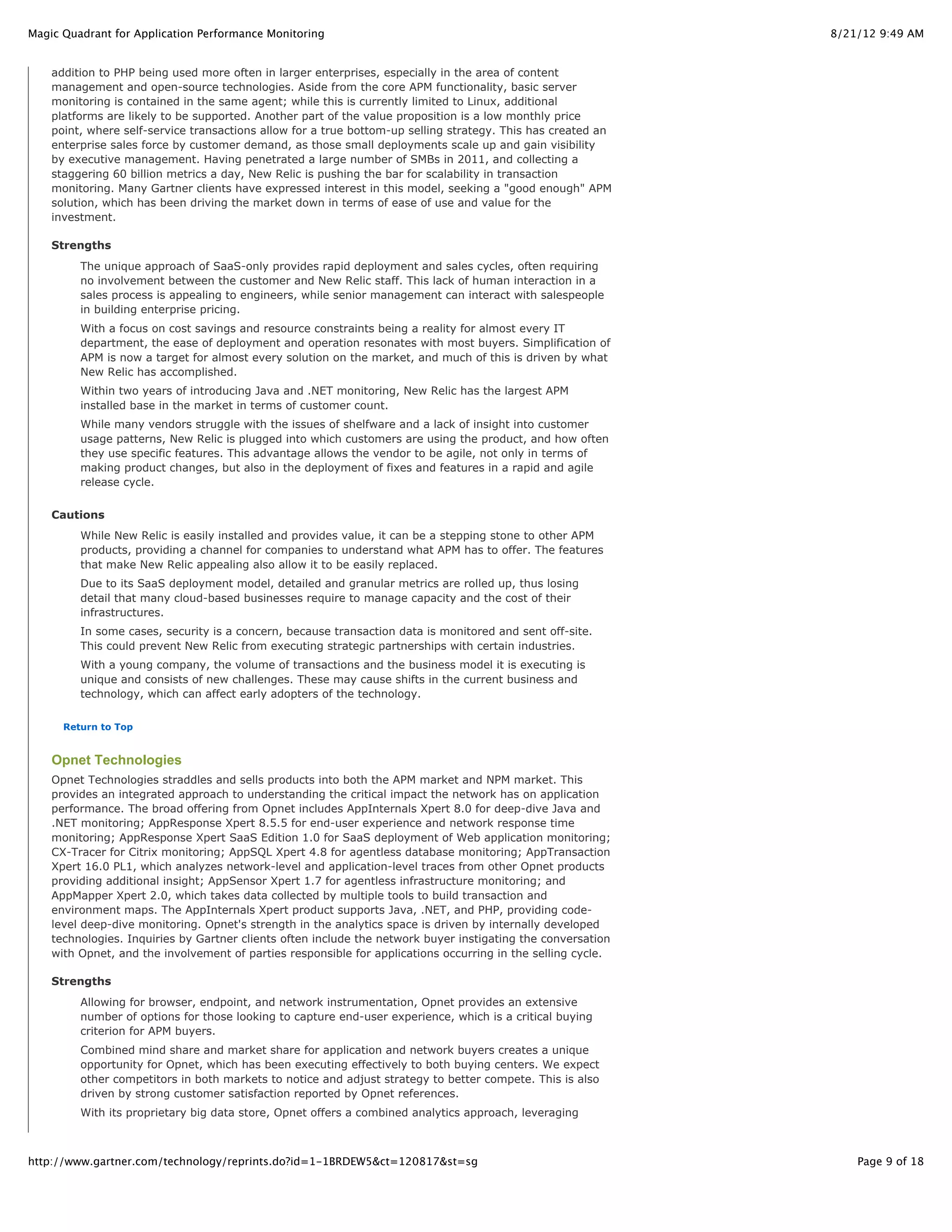 2012 magic-quadrant-for-application-performance-monitoring | PDF