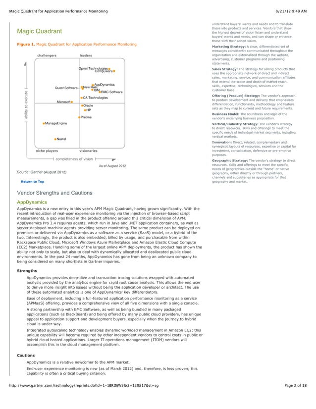 2012 magic-quadrant-for-application-performance-monitoring | PDF
