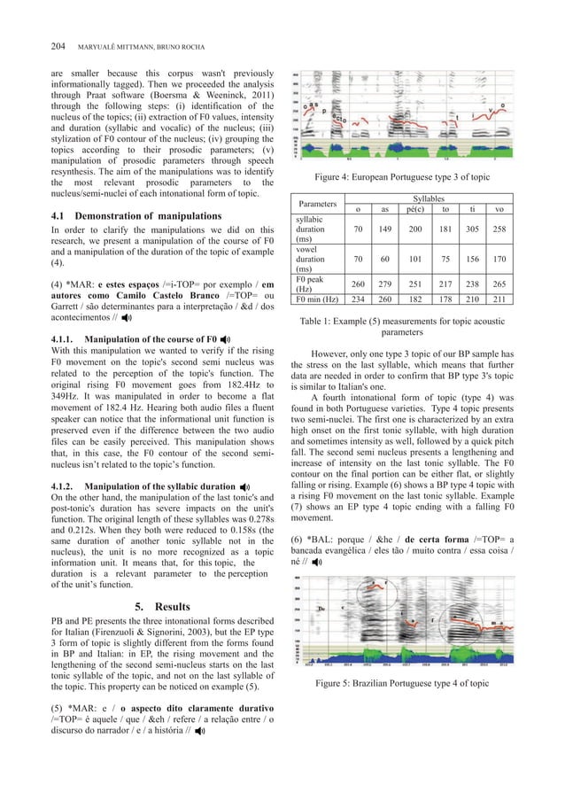 Prosodic features of the topic information unit in BP and EP | PDF