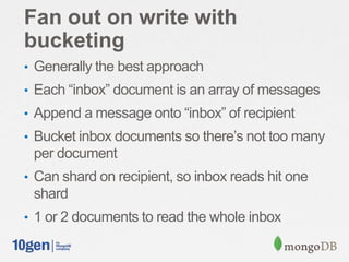 MongoDB Advanced Schema Design - Inboxes | PPTX | Email | Internet