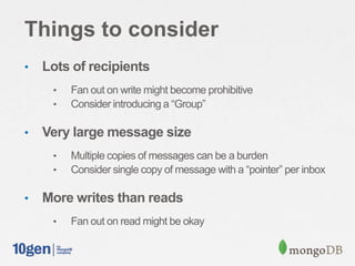 MongoDB Advanced Schema Design - Inboxes | PPTX | Email | Internet