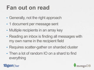 MongoDB Advanced Schema Design - Inboxes | PPTX | Email | Internet