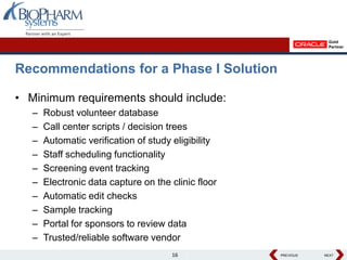 Automating Phase One Clinical Trials | PPT