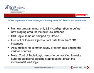 Practical Considerations of Oracle Clinical Development Analytics ...