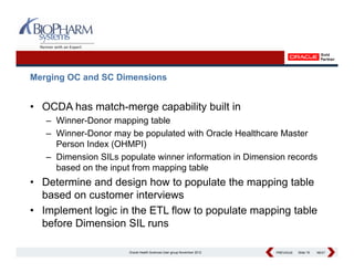Practical Considerations of Oracle Clinical Development Analytics ...
