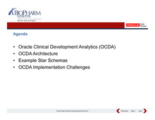 Practical Considerations of Oracle Clinical Development Analytics ...