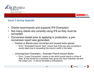 Process and Challenges for Upgrading OC, RDC and TMS | PDF