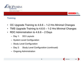 Process and Challenges for Upgrading OC, RDC and TMS | PDF