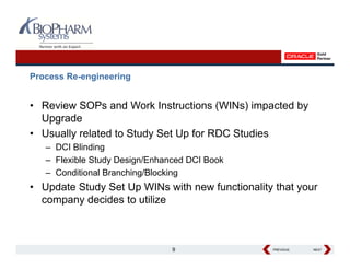 Process and Challenges for Upgrading OC, RDC and TMS | PDF