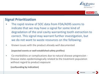 Using Oracle Empirica Topics to Document Your Signal Management Process ...