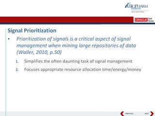 Using Oracle Empirica Topics to Document Your Signal Management Process ...