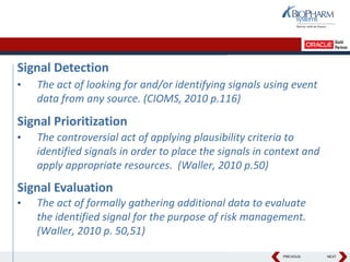 Using Oracle Empirica Topics to Document Your Signal Management Process ...