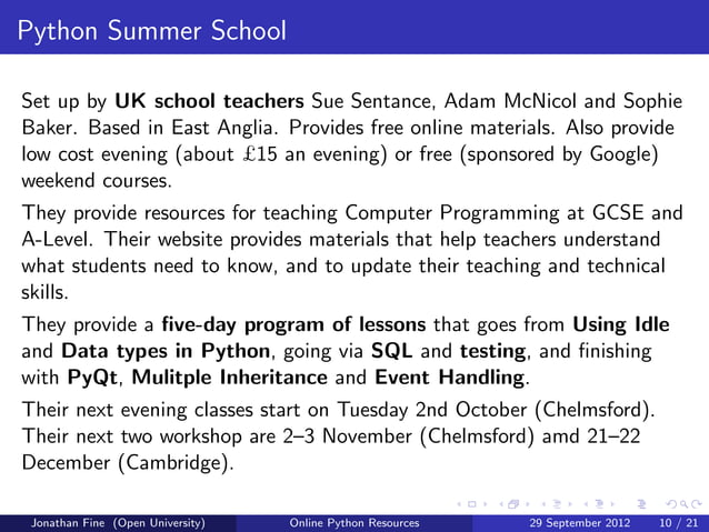 Online Python Resources | PPT