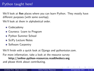 Online Python Resources | PPT