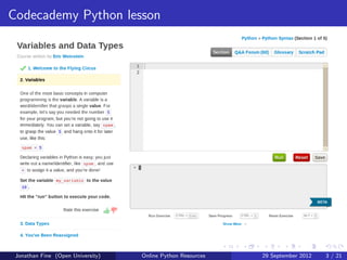 Online Python Resources | PPT