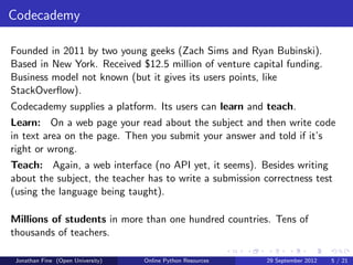 Online Python Resources | PPT