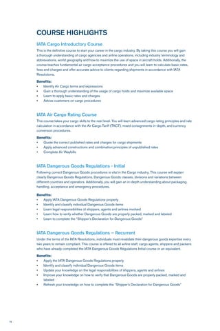 2012 IATA Training and Development Institute Catalogue | PDF