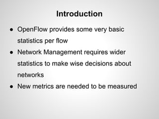 Network Statistics for OpenFlow | PPT