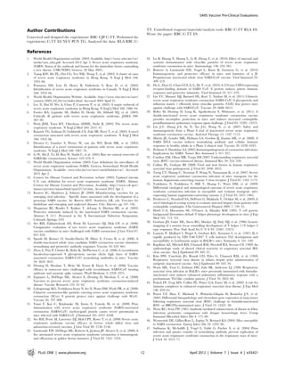 Immunization with sars coronavirus vaccines leads to pulmonary ...