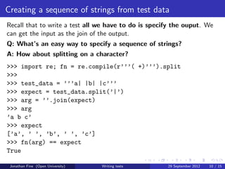 Writing tests | PPT