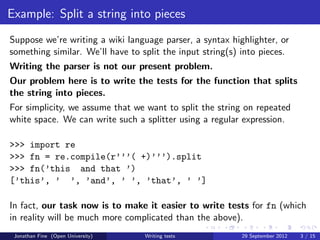 Writing tests | PDF | Programming Languages | Computing