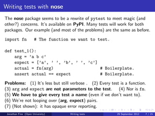 Writing tests | PPT