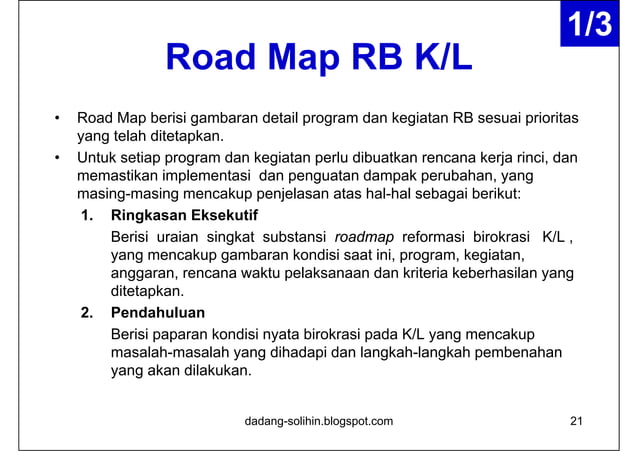 Pengajuan Dokumen Usulan Reformasi Birokrasi Kementerian/Lembaga ...