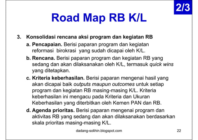 Pengajuan Dokumen Usulan Reformasi Birokrasi Kementerian/Lembaga ...