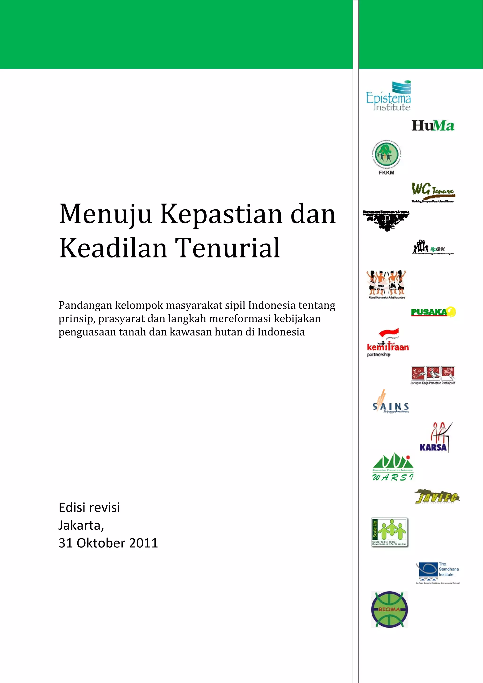 Peta Jalan Reformasi Tenurial Hutan di Indonesia | PDF