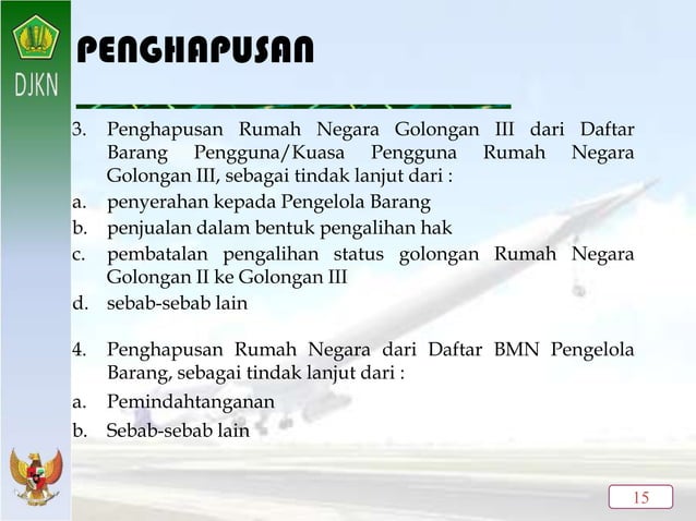20120117 pengelolaan bmn berupa rumah negara | PPTX