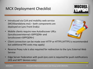 Lync Mobility Architecture | PPTX