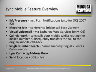 Lync Mobility Architecture | PPTX