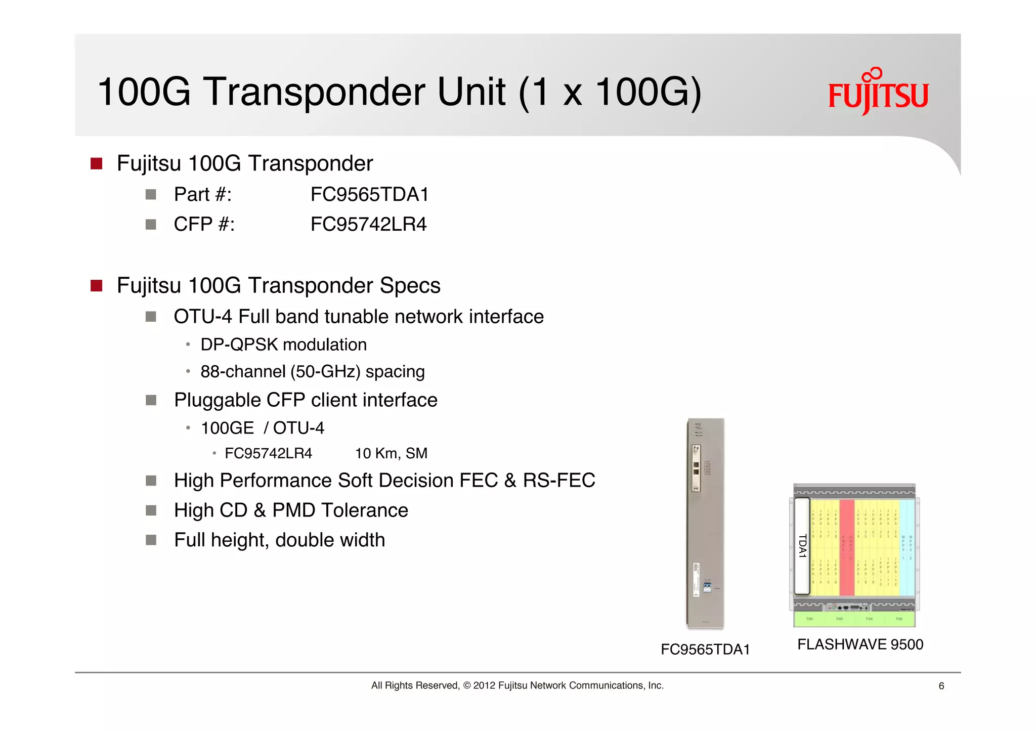 Fujitsu 100G Overview | PDF