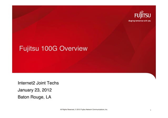 Fujitsu 100G Overview | PDF
