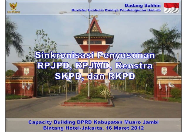Sinkronisasi Penyusunan RPJPD, RPJMD, Renstra SKPD, dan RKPD | PDF