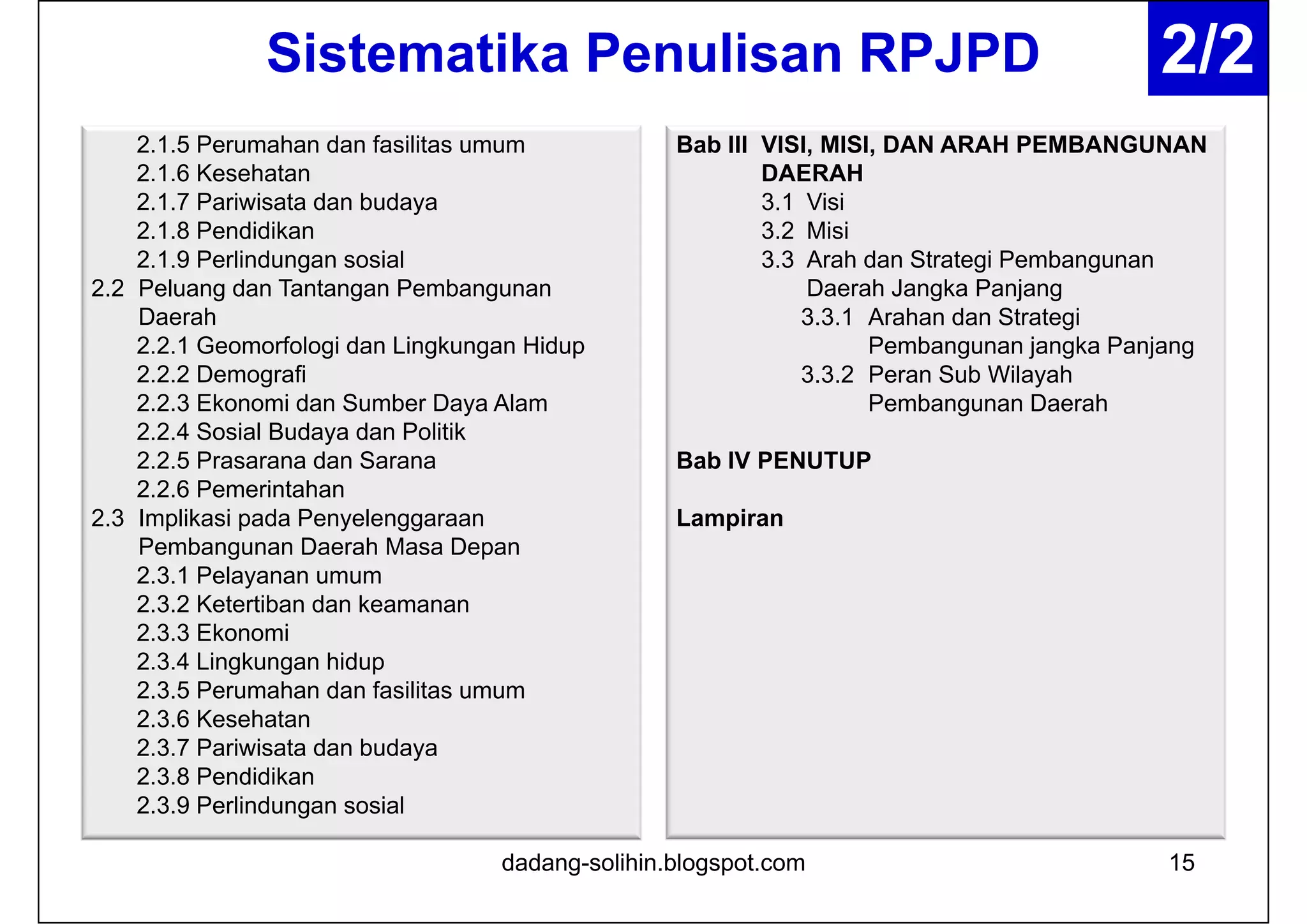 Penyusunan RPJPD, RPJMD, Renstra SKPD dan Renja SKPD | PDF