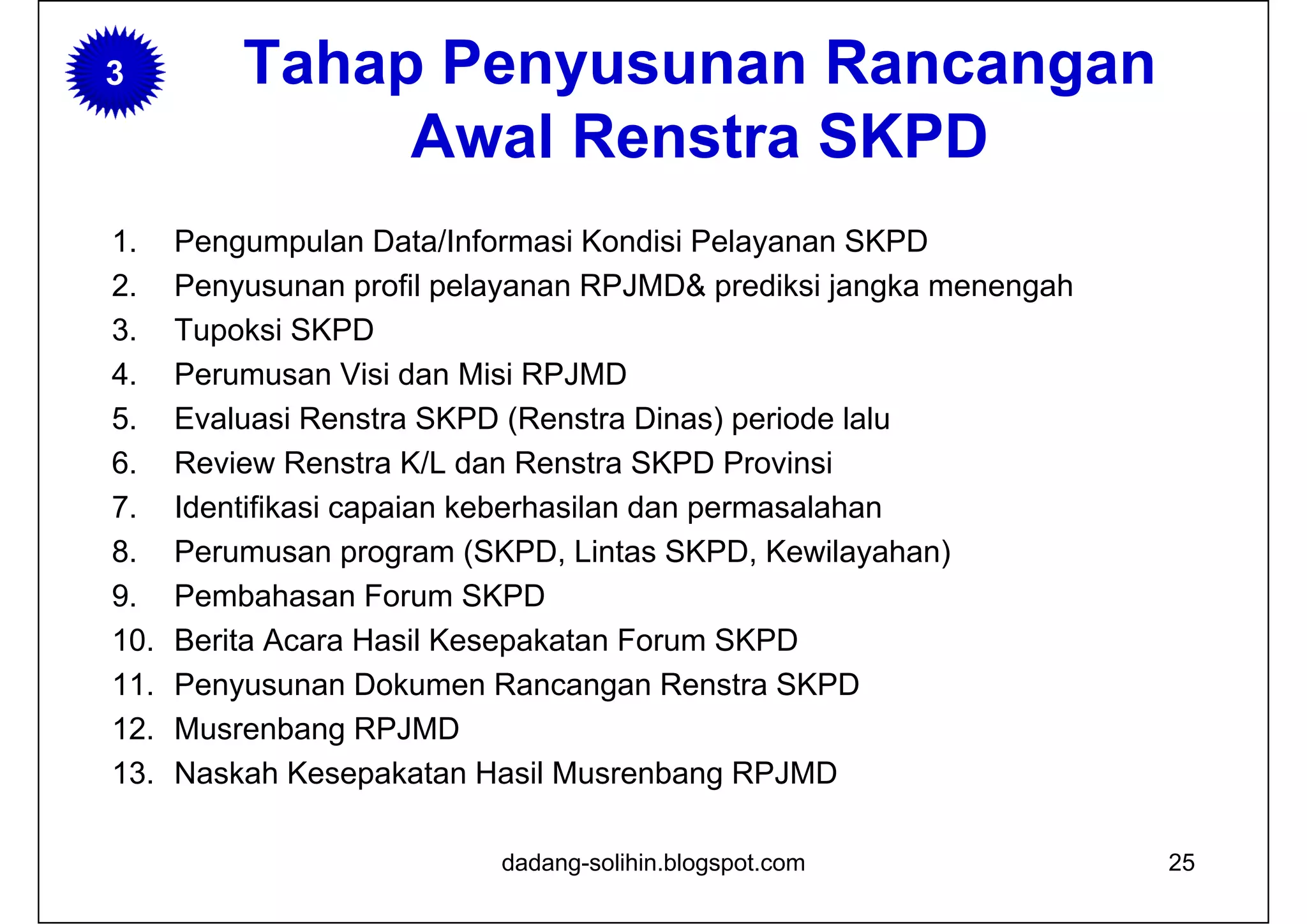 Penyusunan RPJPD, RPJMD, Renstra SKPD dan Renja SKPD | PDF