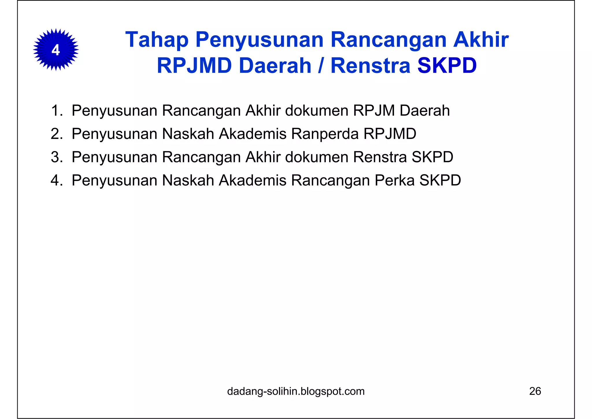 Penyusunan RPJPD, RPJMD, Renstra SKPD dan Renja SKPD | PDF
