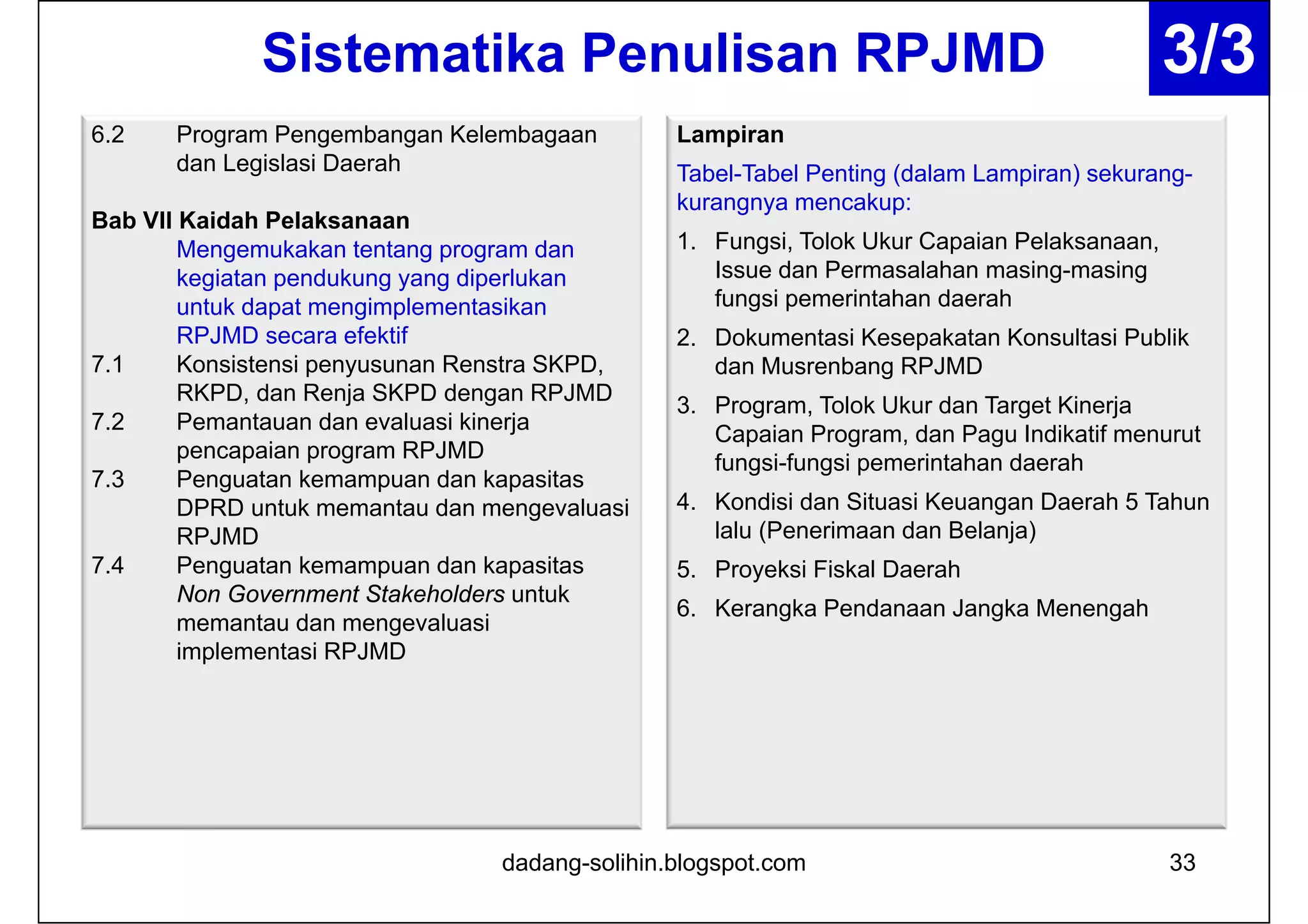 Penyusunan RPJPD, RPJMD, Renstra SKPD dan Renja SKPD | PDF