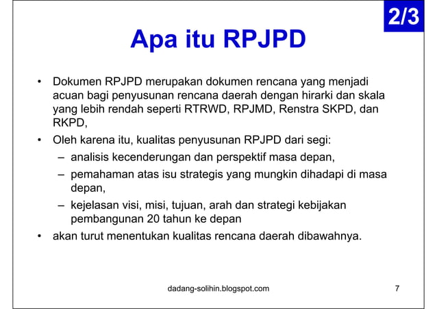 Penyusunan RPJPD, RPJMD, Renstra SKPD dan Renja SKPD | PDF