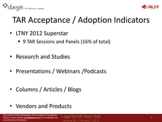 Technology Assisted Review (TAR): Opening, Exploring and Bringing ...