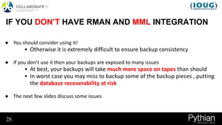 10 Problems with your RMAN backup script | PPT