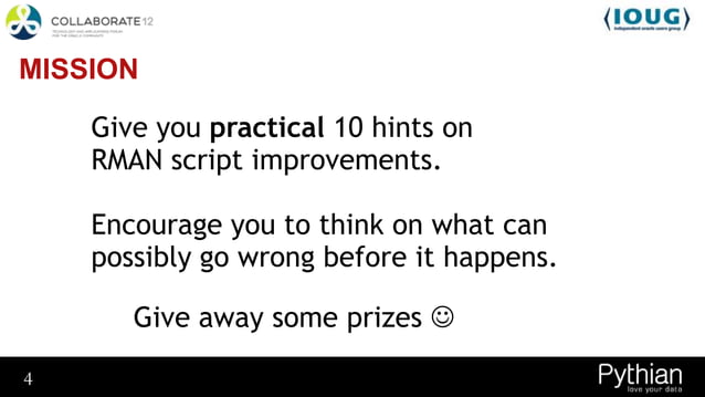 10 Problems with your RMAN backup script | PPT