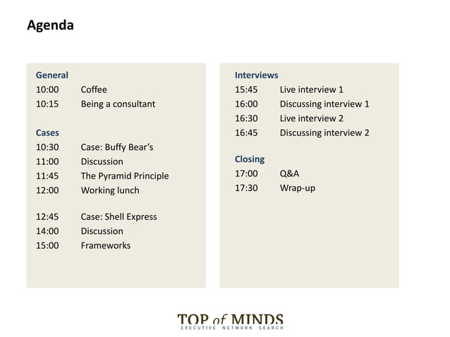Surviving the strategy consulting case interview