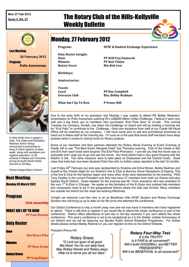 The Hills Kellyville Weekly Bulletin | PDF