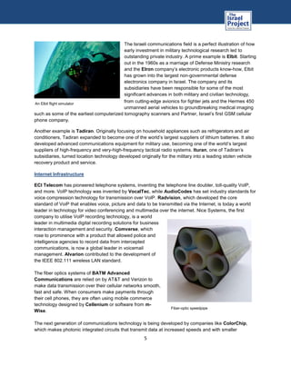 Israeli Hi-Tech Innovation | PDF