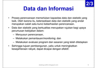 Dukungan Data dan Informasi dalam Sistem Informasi Pembangunan Daerah | PDF